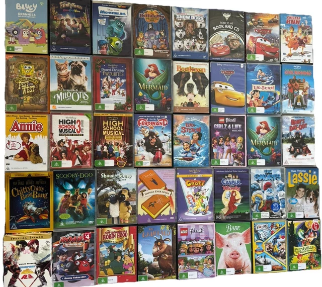 KIDS DVD MEGA Bundle Lot, 45x G Rated Disney, Bluey, Cars 1-3, Gruffalo ...
