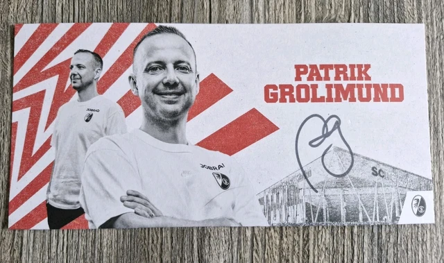 PATRIK GROLIMUND, UNTERSCHRIEBENE Autogrammkarte, SC Freiburg, Saison ...