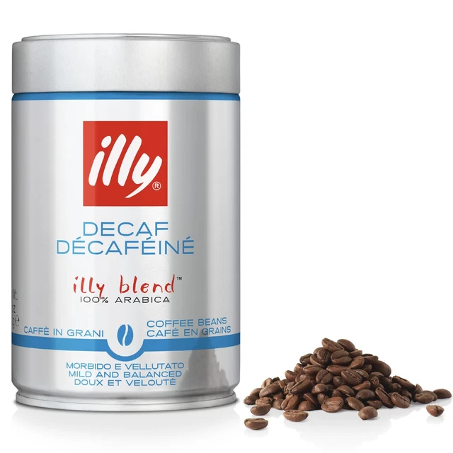ILLY COFFEE - Decaf Beans - Medium Roast - 100% 250 g (Pack of 1) £10. ...