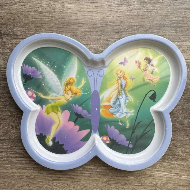 TINKER BELL DISNEY Store Plate Rare Dinnerware Plastic Plate Fairies ...