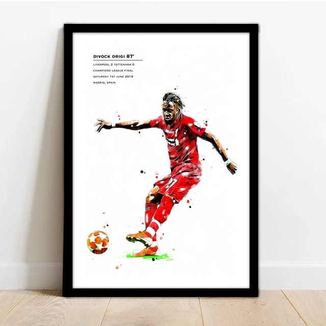 LIVERPOOL - DIVOCK Origi Champions League Final Art Print - Framed ...