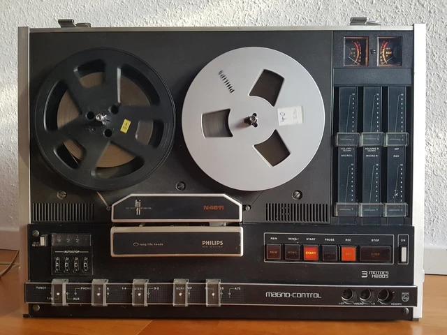 TONBANDGERÄT PHILIPS N 4511 - 3 Motoren, 3 Geschwindigkeiten, 3 Köpfe ...