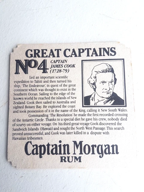 VINTAGE CAPTAIN MORGAN - Rum - No'4 Great Captains .. Cat No'23 Beer ...