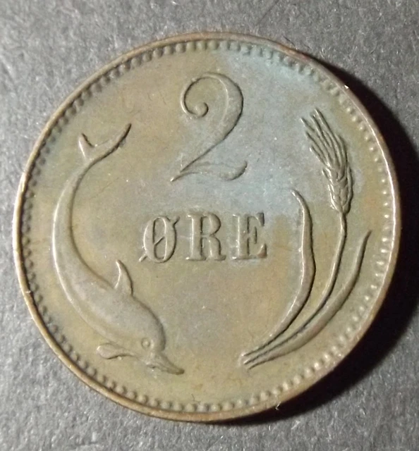 DENMARK 2 ORE Coin Dated 1899 Has Some Greening £3.30 - PicClick UK
