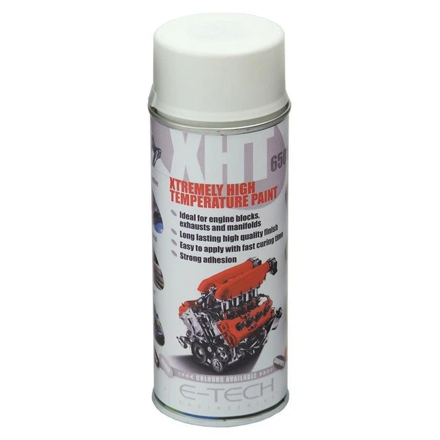 WHITE E-TECH XHT Extremely High Temperature Paint 400ml Pack of 6 £42. ...