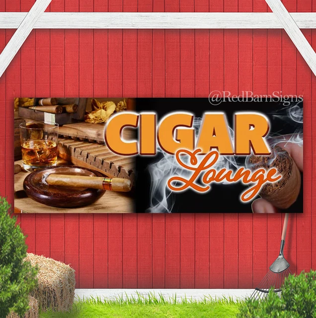 CIGAR LOUNGE BANNER Sign with Optional Sizes (Made in the USA) £25.55 ...