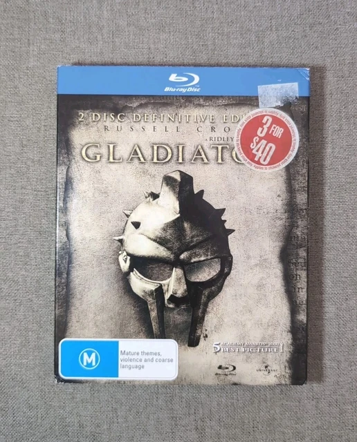 GLADIATOR 2000 FILM 2 Disc Definitive Edition Blu-Ray Russell Crowe ...