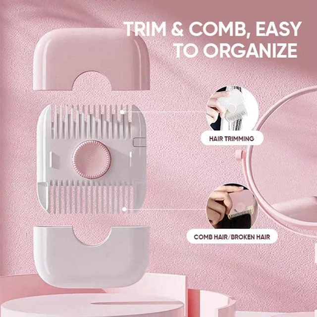 2-IN-1 HAIR CUTTING Trimmer Barber Comb Bangs Hair Cutter Remover Home ...