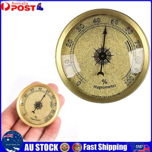 DIGITAL ANALOG HYGROMETER Cigar Humidor Thermometer Temp Humidity Meter ...