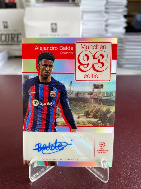 ALEJANDRO BALDE CARD MUNCHEN 93 AUTOGRAPH Topps UCL Superstars 2023 FC ...