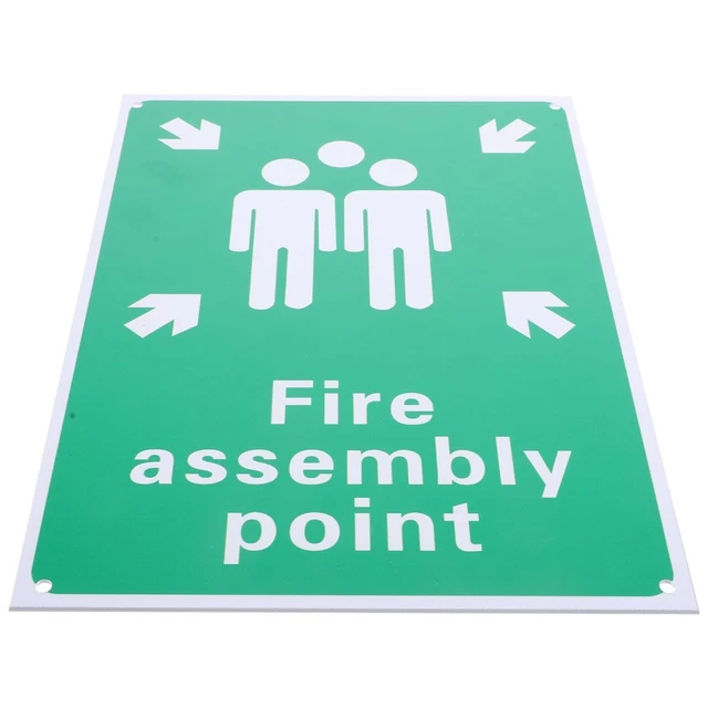 FIRE SIGN OFFICE Emergency Signs Assembly Point Lollipop Warning Board ...