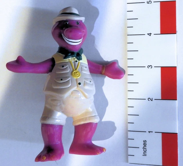 VINTAGE 1990'S BARNEY the Dinosaur 4.5 inch PVC Action Figure or Cake ...