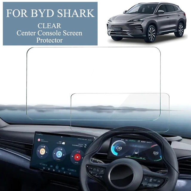 CUSTOM 2024-2025 FOR BYD Shark 6 Dash Console Screen Protector Tempered ...