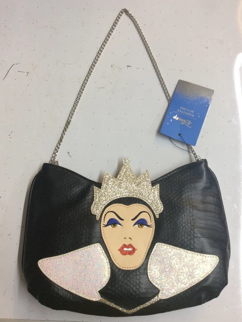 DISNEY DANIELLE NICOLE Sparkle Snow White Evil Queen Crossbody Purse ...