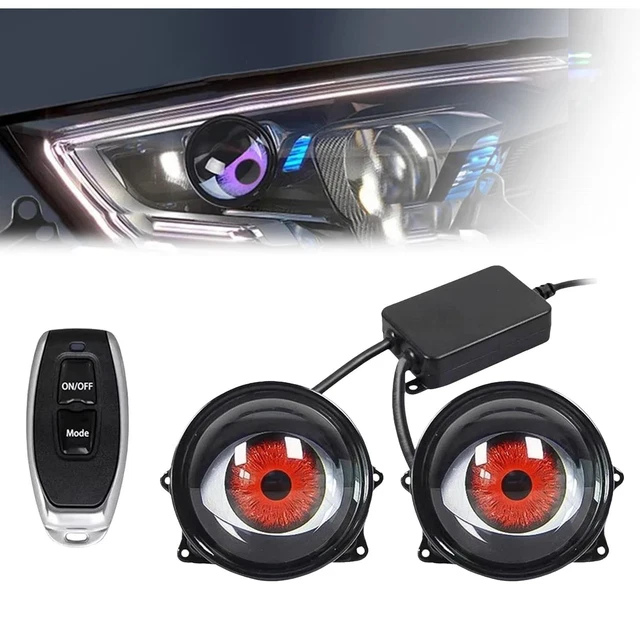 CAR LED LIGHTS Electronic Eye Devil Eye Display with Remote Control 12V ...