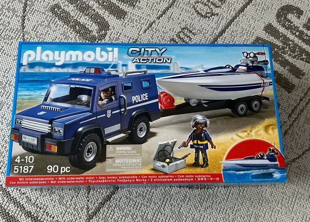 PLAYMOBIL 5187 - Polizei- Truck mit Speedboot EUR 49,99 - PicClick DE
