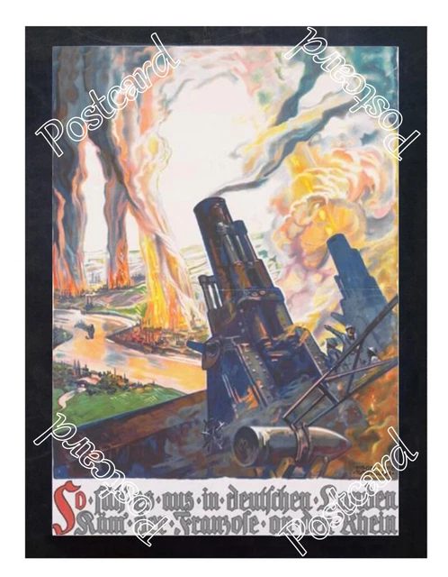 HISTORIC WWI GERMAN Recrutiment Poster If French reached the Rhine ...