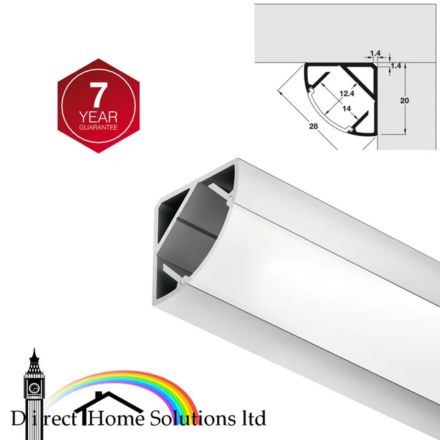 HAFELE LED STRIP Light Aluminium Profile Milky Cover, Cabinet Corner ...