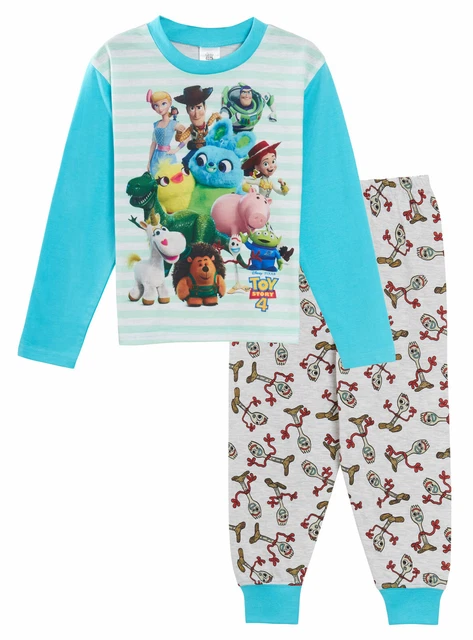 DISNEY TOY STORY 4 Boys Pyjamas Kids Full Length Buzz Woody Forky Pjs ...