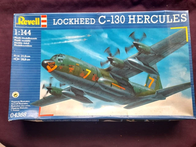 REVELL 1/144 LOCKHEED C-130 Hercules #04368. Hard to find. Complete/un ...