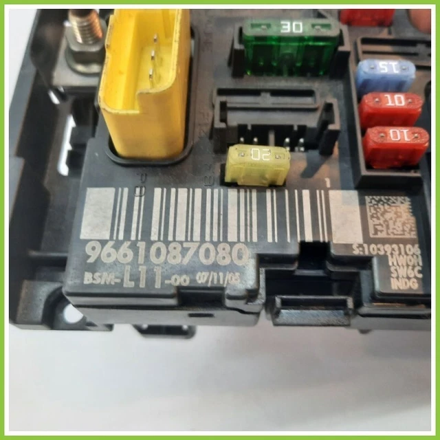 SCATOLA CENTRALINA FUSIBILI Body Peugeot 307 1.6 16V 9661087080 Bsm L11 EUR 60,00 - PicClick IT