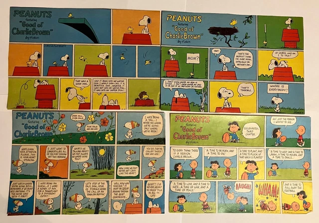 VINTAGE SNOOPY PEANUTS Charlie Brown Newspaper Comic Strip Charles ...