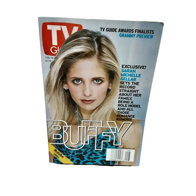 TV GUIDE FEBRUARY 2000 Sarah Michelle Gellar New Hampshire No Label £9. ...