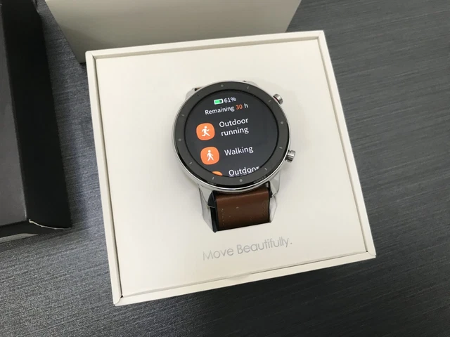 SMARTWATCH AMAZFIT GTR 47 mm acciaio inox marrone A1902 EUR 58,57 ...