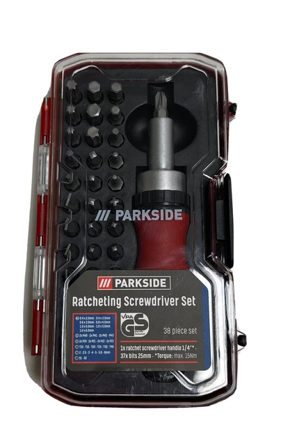 PARKSIDE SCREWDRIVER 38PC, Socket Spanner 23pc & Mechanics 18pc Sets ...
