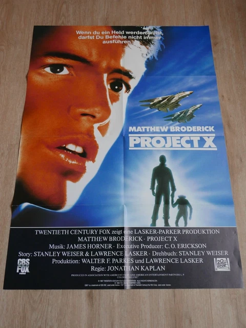 PROJECT X MATTHEW Broderick Original Video-Plakat A1 EUR 10,00 ...