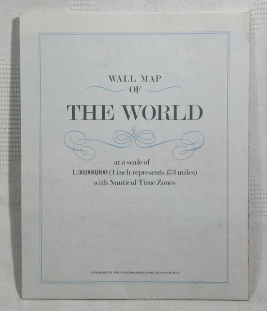 VINTAGE 1982 J Bartholomew Wall Map of The World - New £8.99 - PicClick UK