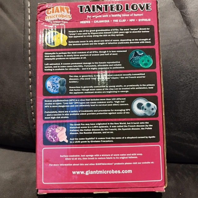 GIANT MICROBES TAINTED Love Themed Box Set Plush Humour Gift Funny ...