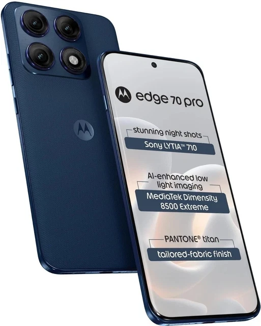 MOTOROLA EDGE 70 pro (Titan Blue 12 Go, 256 Go) Dimensity 8500 NFC ...