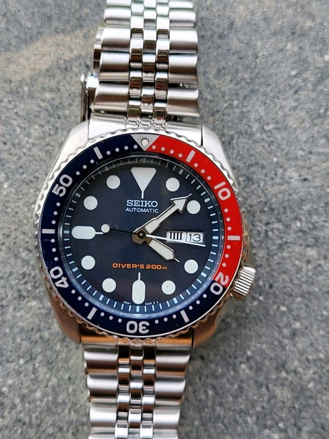 SEIKO SKX009 DIVER Automatico Seiko Skx007 Blue Dial Watch Sub Japan ...