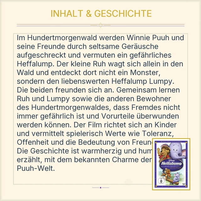 DISNEY WINNIE PUUHS Heffalump & Ruh DVD Kinderfilm Deutsch Englisch FSK ...