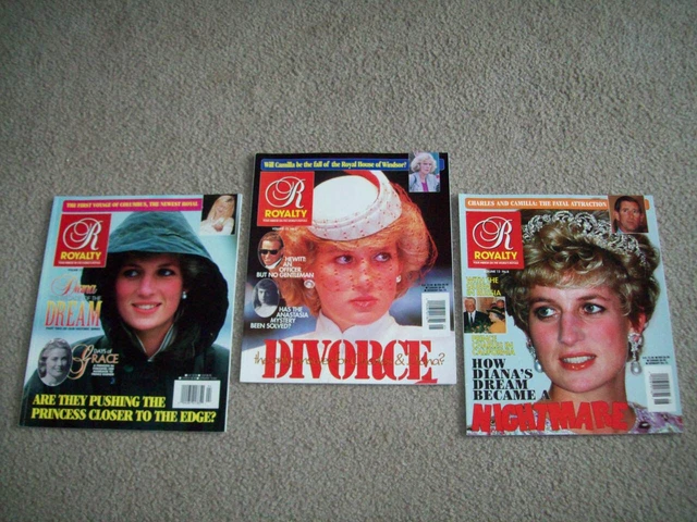 3 VTG ROYALTY MAGAZINE 1994/95 PRINCESS DIANA Camilla ROYAL FAMILY ...