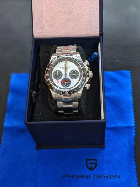 PAGANI DESIGN VINTAGE Paul Newman Daytona Homage Stainless Steel Watch ...