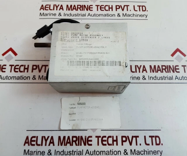 BREVEL MOTORS 605033 Pumpenmotor Montage 120v 160 RPM EUR 491,13 ...