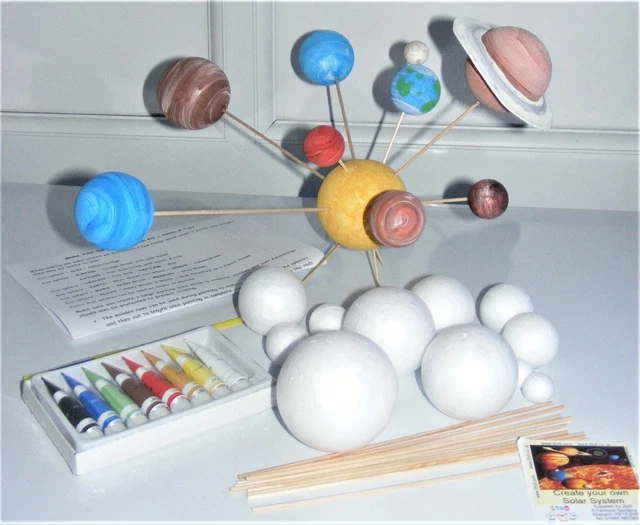 MAKE YOUR OWN SOLAR SYSTEM Model Craft Kit STEAM STEM School Homework make-your-own-solar-system-model-craft-kit-steam-stem-school-homework