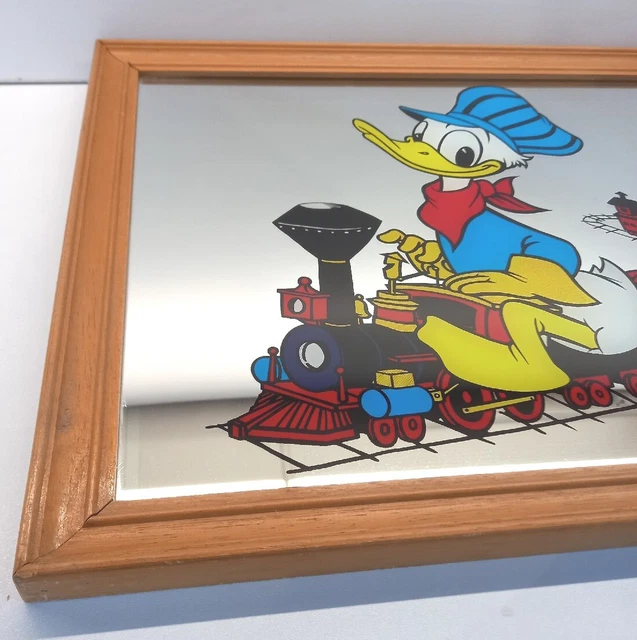 RARE VINTAGE WALT Disney Productions Donald Duck Train Conductor 16" x ...