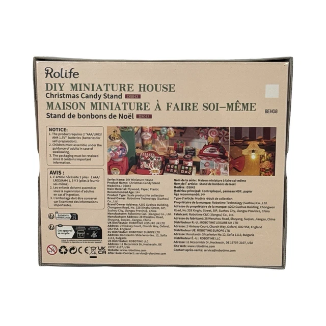 ROLIFE CHRISTMAS CANDY Stand DIY Miniature House Kit (DS043) $49.99 ...