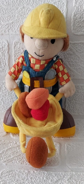 VINTAGE BOB THE Builder Soft Toy Bob At Work With A Wheelbarrow born to ...