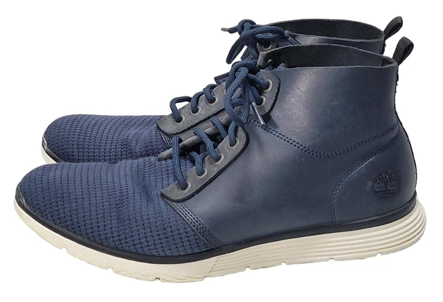 TIMBERLAND KILLINGTON CHUKKA Men Size 9.5 Navy Blue Leather Knit ...