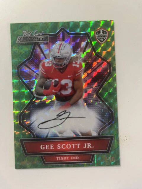 GEE SCOTT JR. 2021 Wild Card Alumination ZÉRO vert Holo-Lux RC AUTO ...