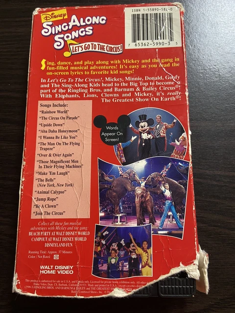 DISNEY SING ALONG Songs - Lets Go to the Circus VHS 1994 Mickey Mouse £ ...