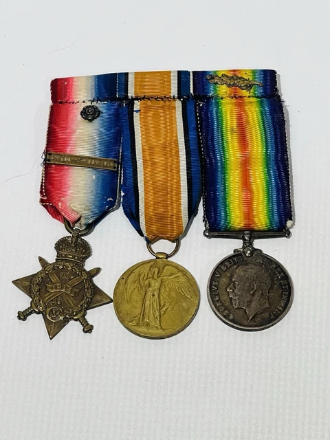 WW1 1914 MONS Star British War Medal Trio - PTE. R. Adams S. GDS 5472 ...