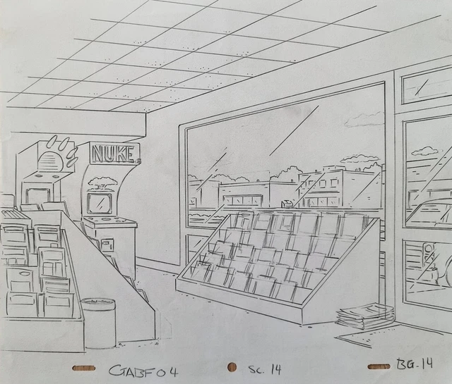 RARE SIMPSONS TV Show Original Background Animation Art Cel Drawing ...
