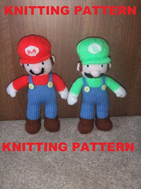 KNITTING PATTERN TO Make Mario And Luigi, Knit Your Own Mario And Luigi ...