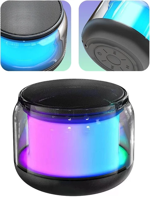 TWS MINI PORTABLE Wireless Bluetooth Speaker RGB LED Small Subwoofer ...
