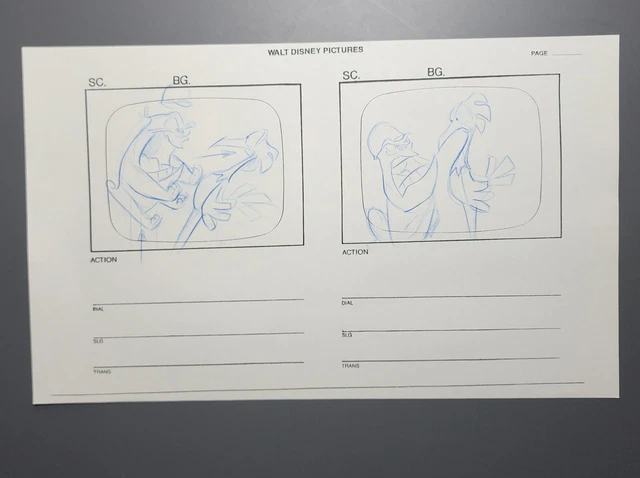 101 DALMATIANS TV Series Disney Animation Storyboard Drawing Cadpig Lt ...